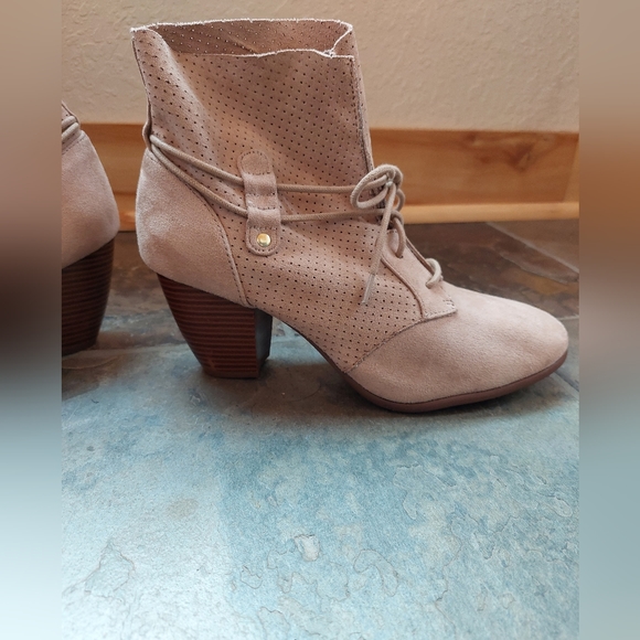 Maurices | Shoes | Tan Ankle Boot Heels | Poshmark